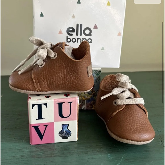 Ella Bonna | Shoes | Nib Ella Bonna Baby Boyleather Lace Up Shoes Sz 2 ...